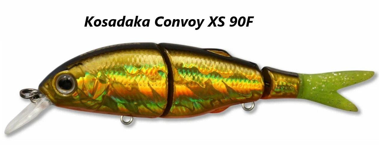 Воблер Kosadaka Convoy XS 90F плавающий, 90мм, 7,9г, 0,1 -0,7м. цв. HGBL
