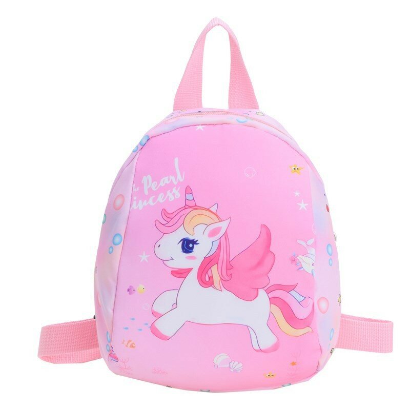 Рюкзак для детей unicorn fun and playful light pink с белым единорогом универсальный и удобный дизайн