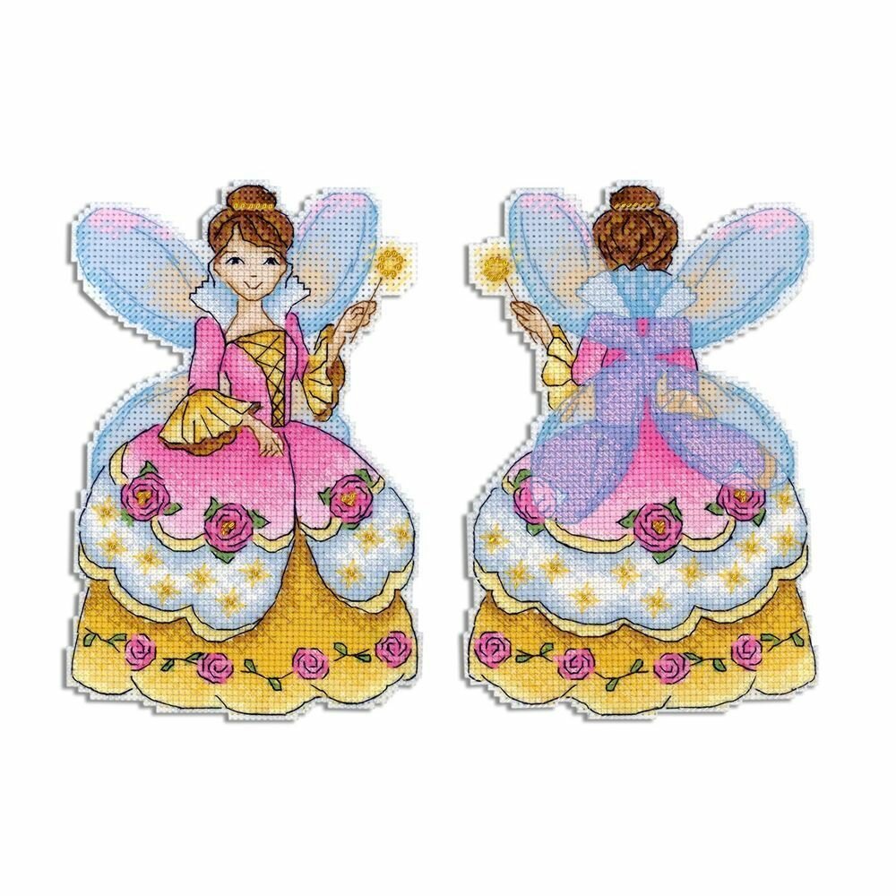 Набор для вышивания крестиком ЖАР-птицА (М. П. Студия) "Фея крестная" 16х11 см, Люди Детские Сказки Девочки