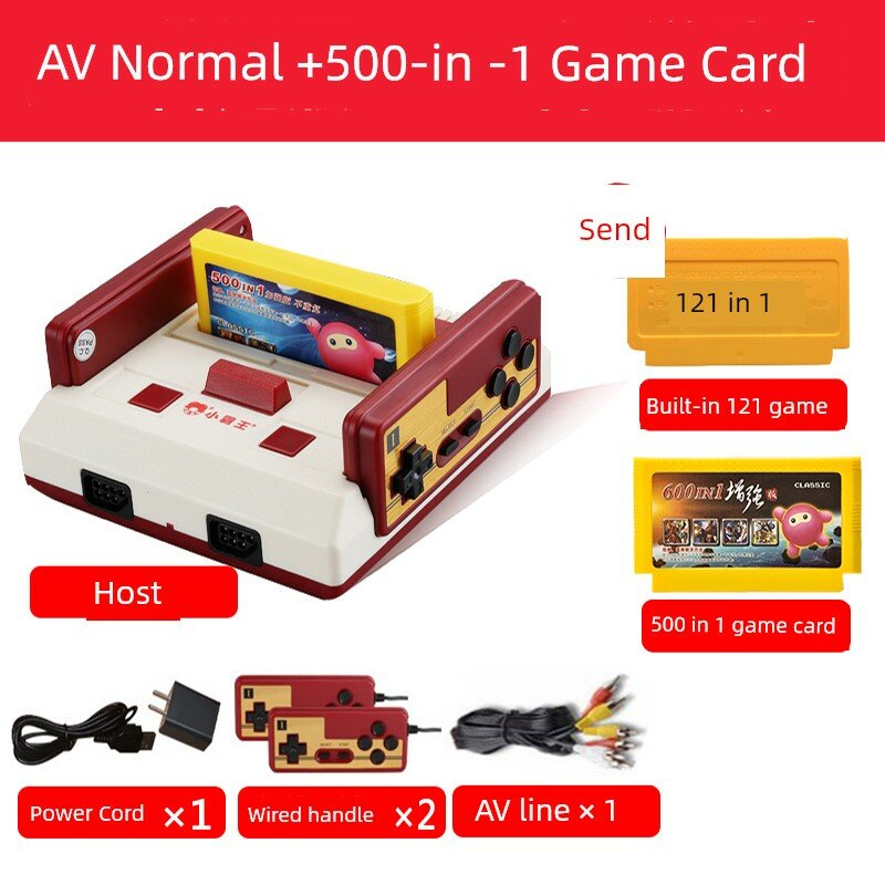 Little King D99 Retro Game Console - Стандартная версия, 121+500 игр, проводной контроллер 3 м