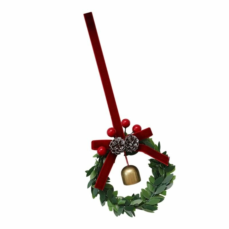 Колокольчики, гирлянды, подвески на рождественскую елку, Рождественские украшения, орнаментики, украшения для окон-красные фруктовые сосновые шишки