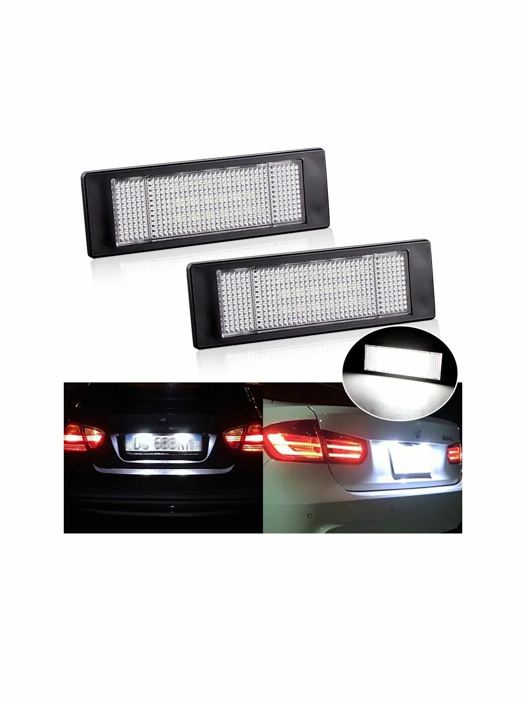 Светодиодные лампы освещения номера 63262755711 (без ошибок на приборной панели!) для BMW 1 хэтчбек 3дв. (E81), 1 хэтчбек 5дв. (E87, E87N)