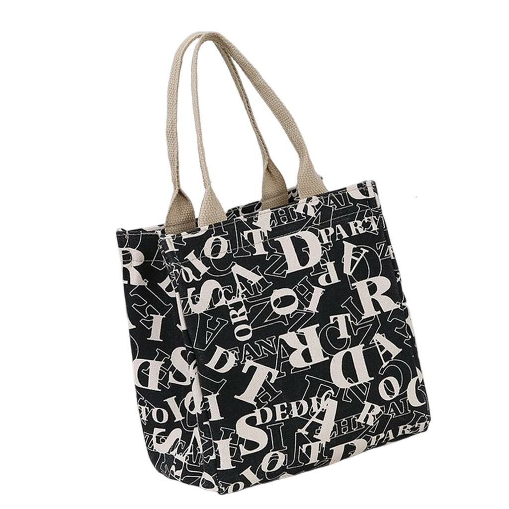 Японская классическая симпатичная холщовая сумочка-черный