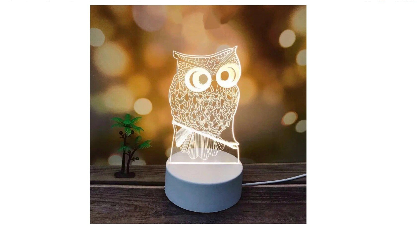 Креативный ночник MyPads M153-536 подарок на День Рождения, Новый год, любимой маме сестре подруге(Мудрая сова)