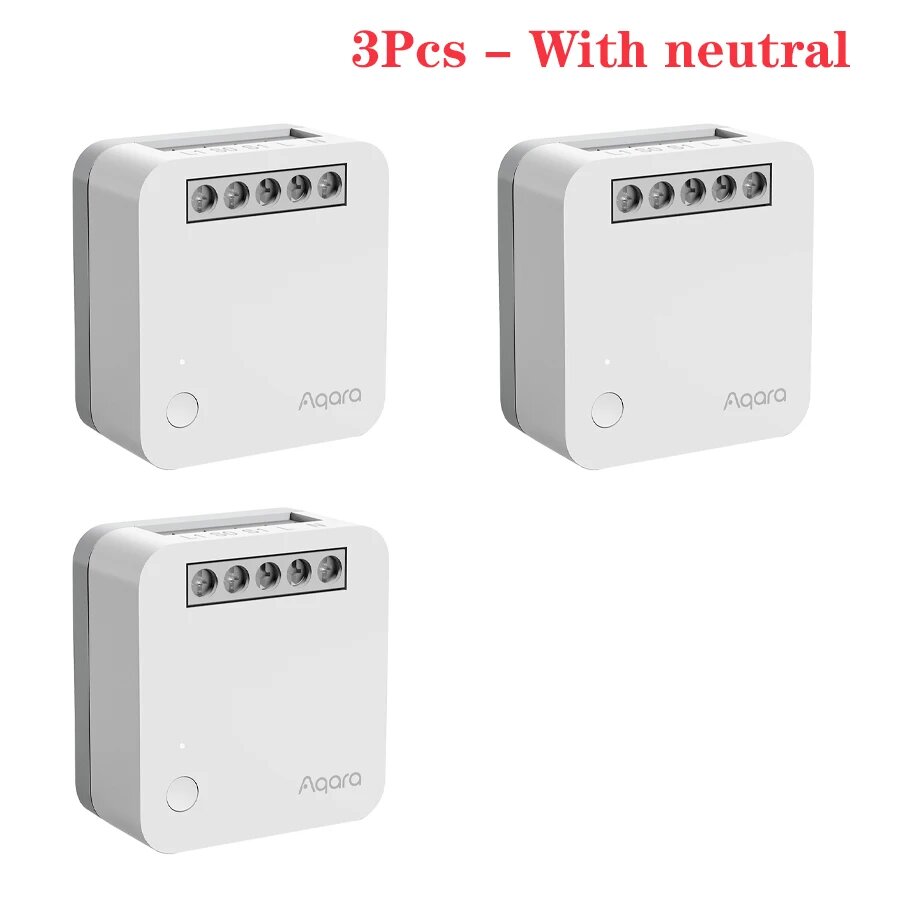 Aqara Реле одноканальное T1 ZigBee, 3 шт. с нейтралью