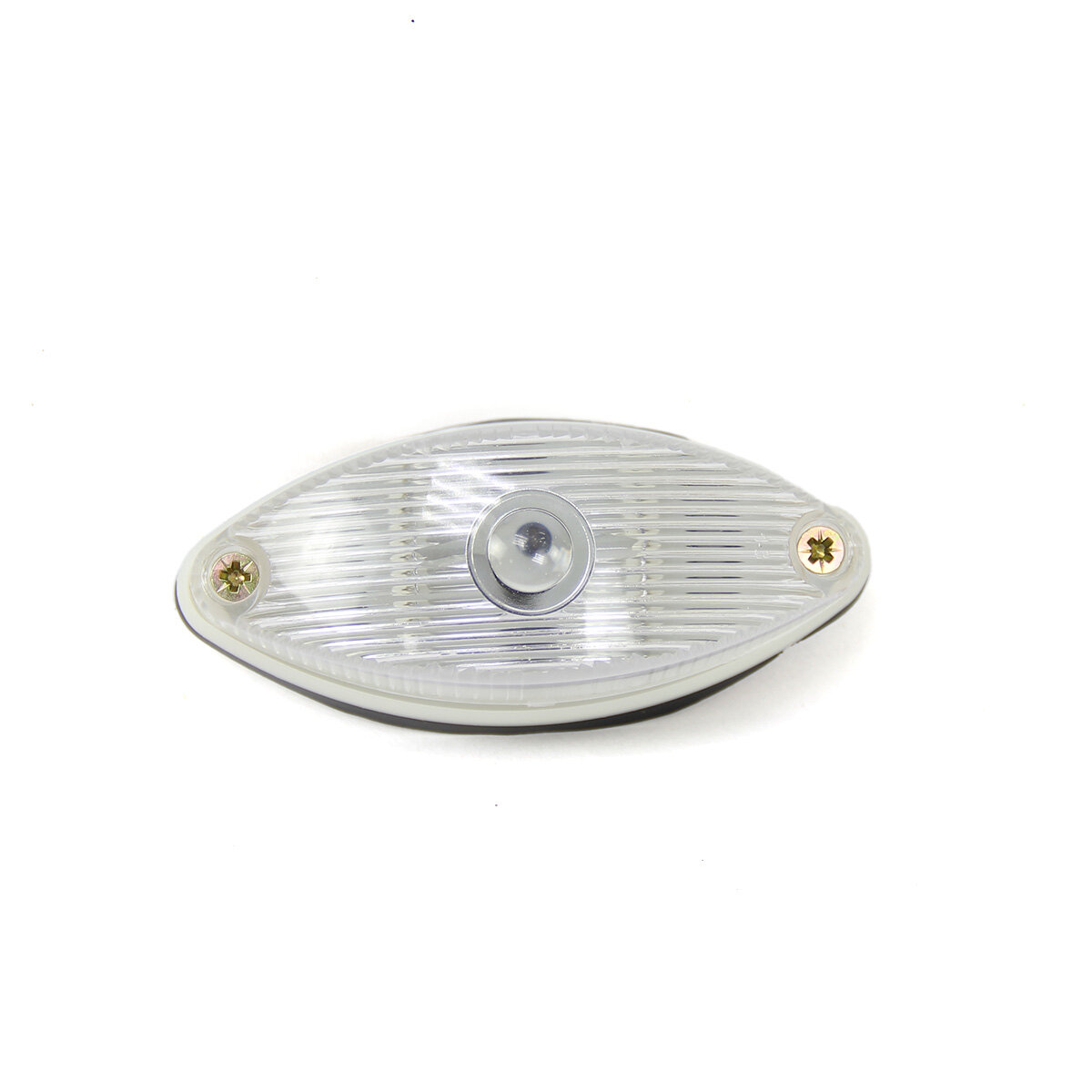 Фонарь габаритный боковой (без ламп) белый "лодочка"