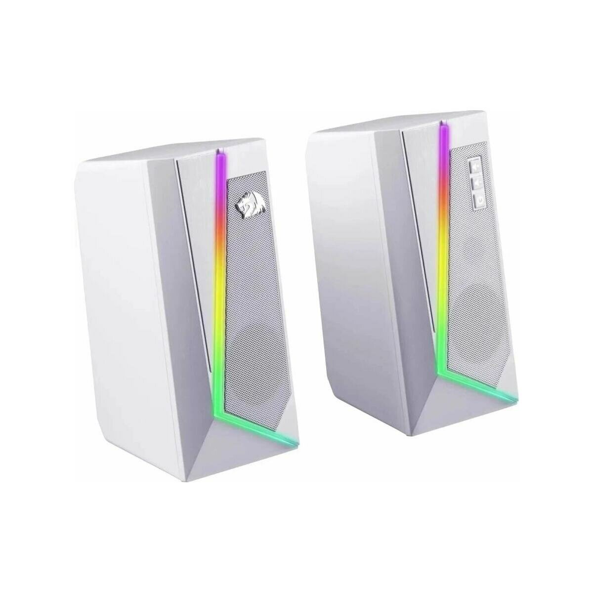 Redragon 71775 Акустическая 2.0 система Anvil белый,5 Вт, RGB, USB+3.5мм