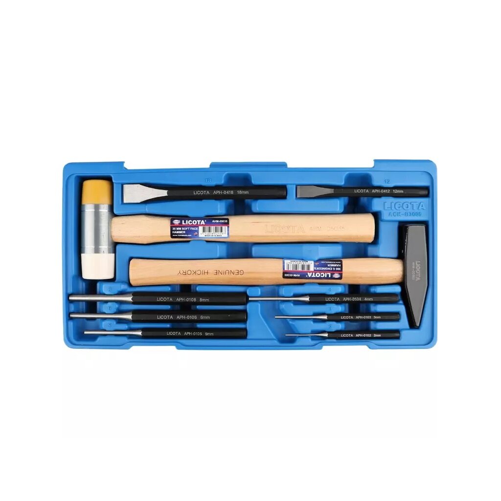 Licota Набор ударно-режущих инструментов, 10 пр, в ложементе-кейсе ACK-B3006