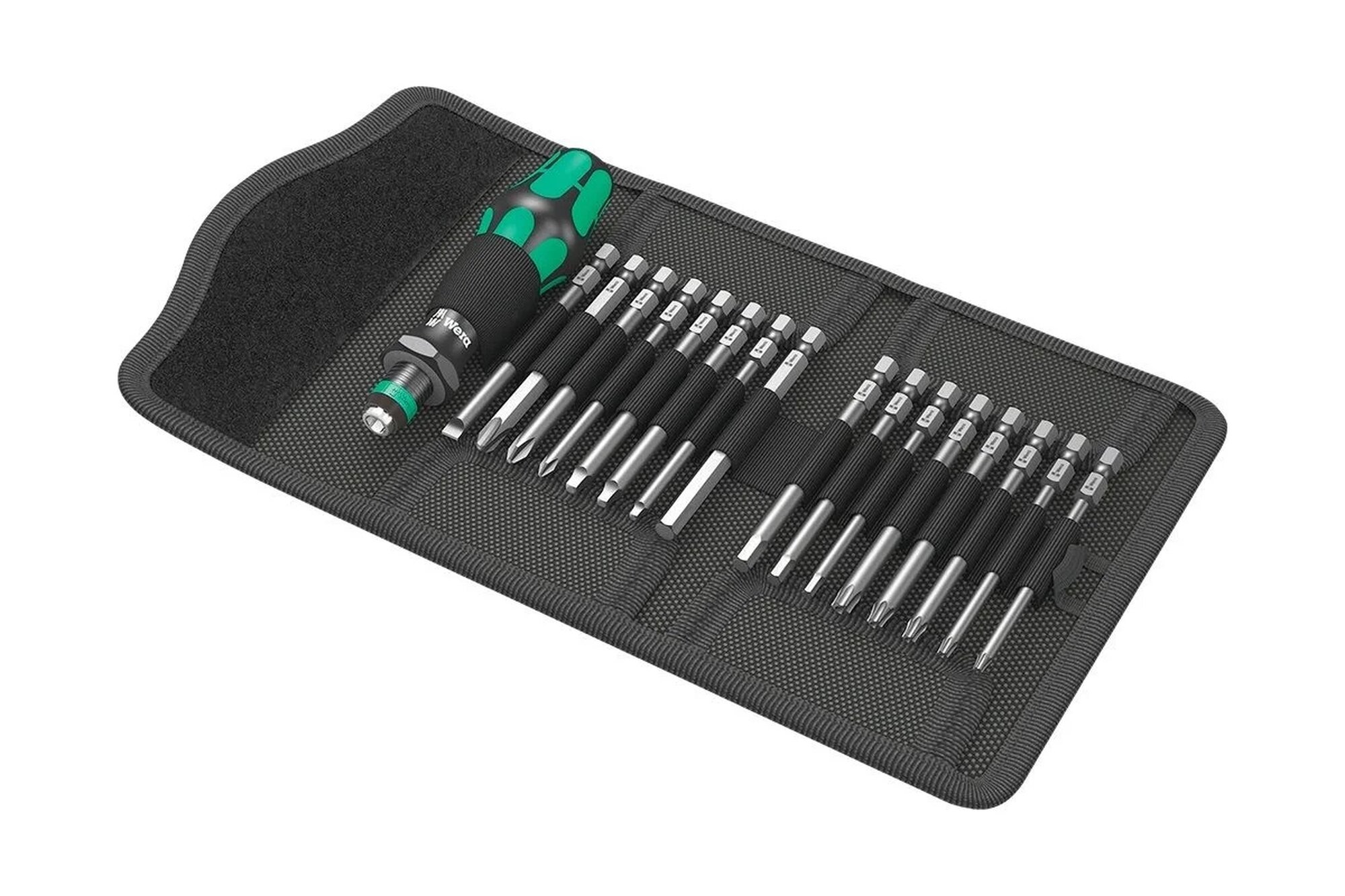 Набор бит с отвёрткой-битодержателем с патроном Rapidaptor, 17 пр. Kraftform Kompakt 60 Imperial WERA WE-051042