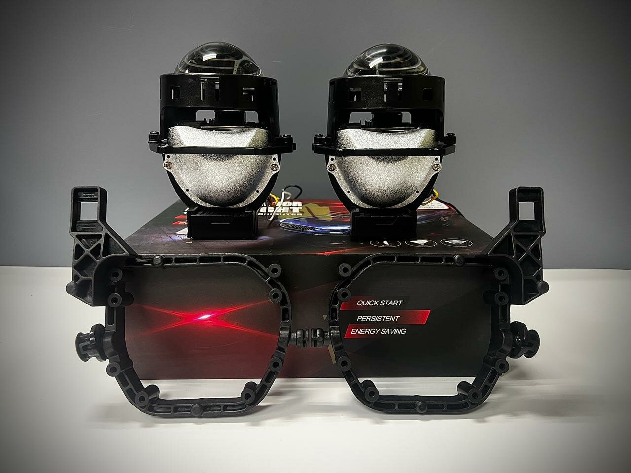 Би лед линзы для Audi A4 B8 2007-2015 / Ауди А4 / Светодиодные линзы Bi Led