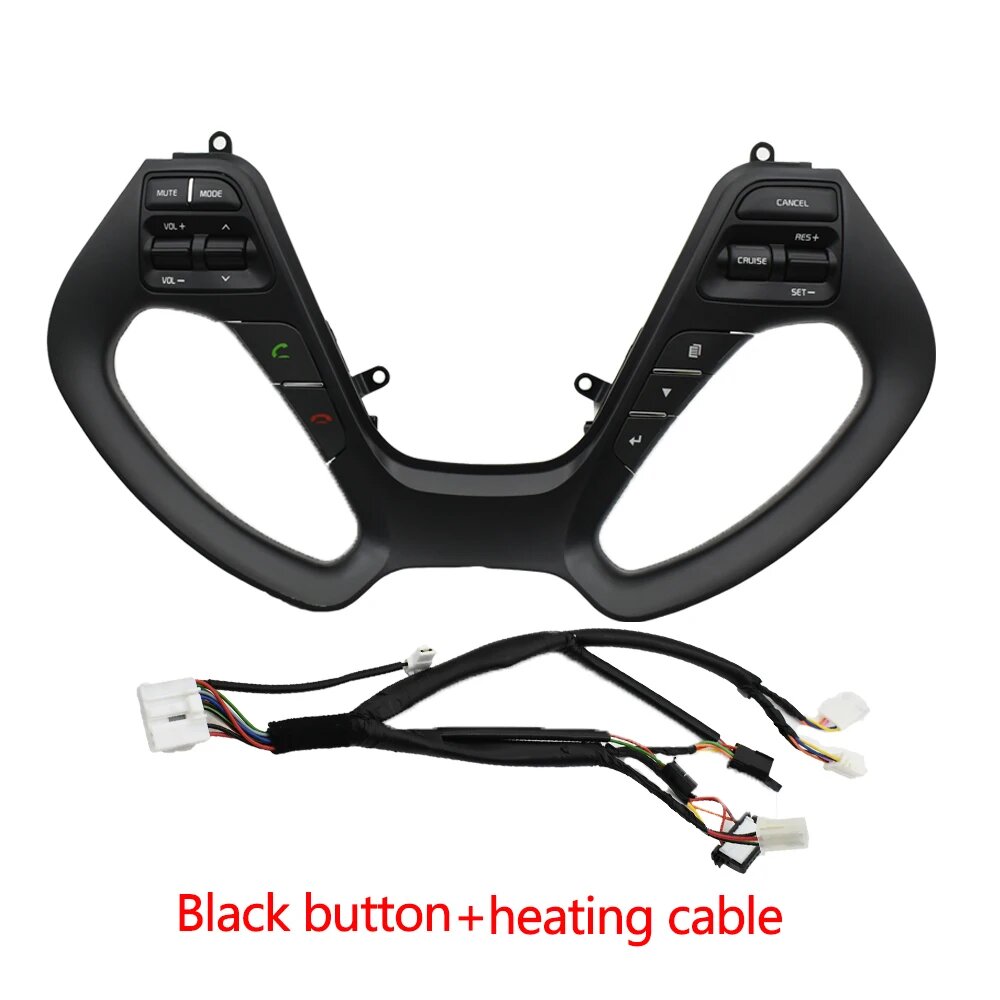 Многофункциональная кнопка круиз на руле для Kia для Rio 3, K3 K3S, контроллер Criuse, автомобильные переключатели black-Heating