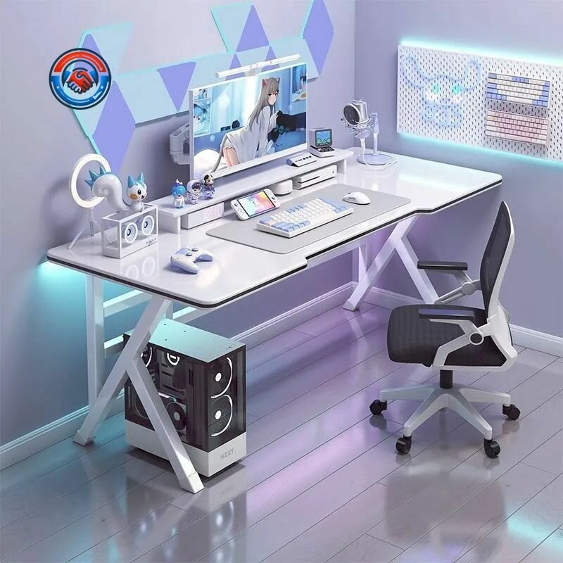 Компьютерный стол для дома и офиса, эргономичная рабочая зона с местом для монитора, системой скрытия кабелей и удобным пространством под ноги, угловой и прямой варианты