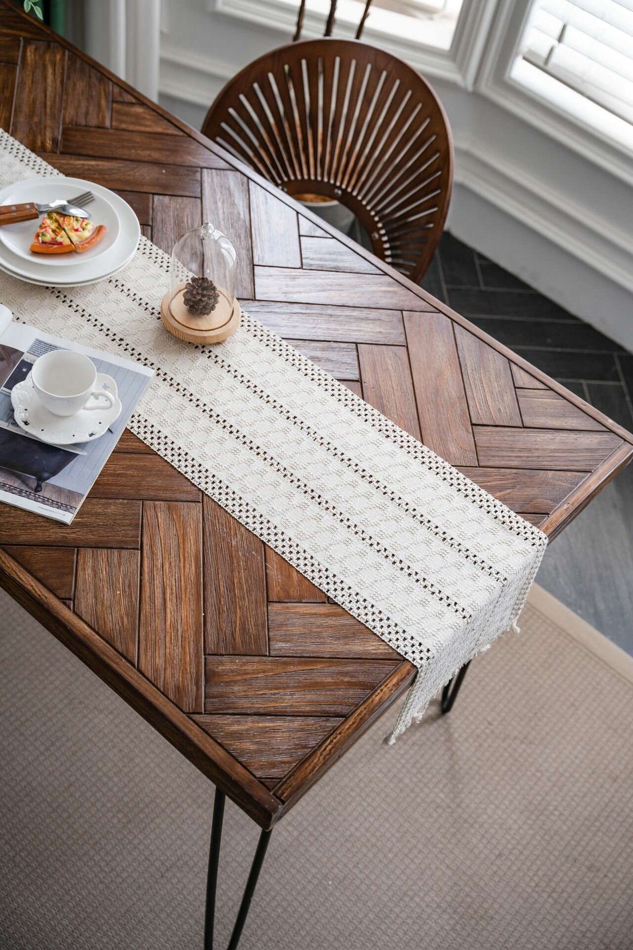 Скатерть на стол дорожка 30х200 см, тканевая, прямоугольная, скатерть на стол для кухни, Varman.pro