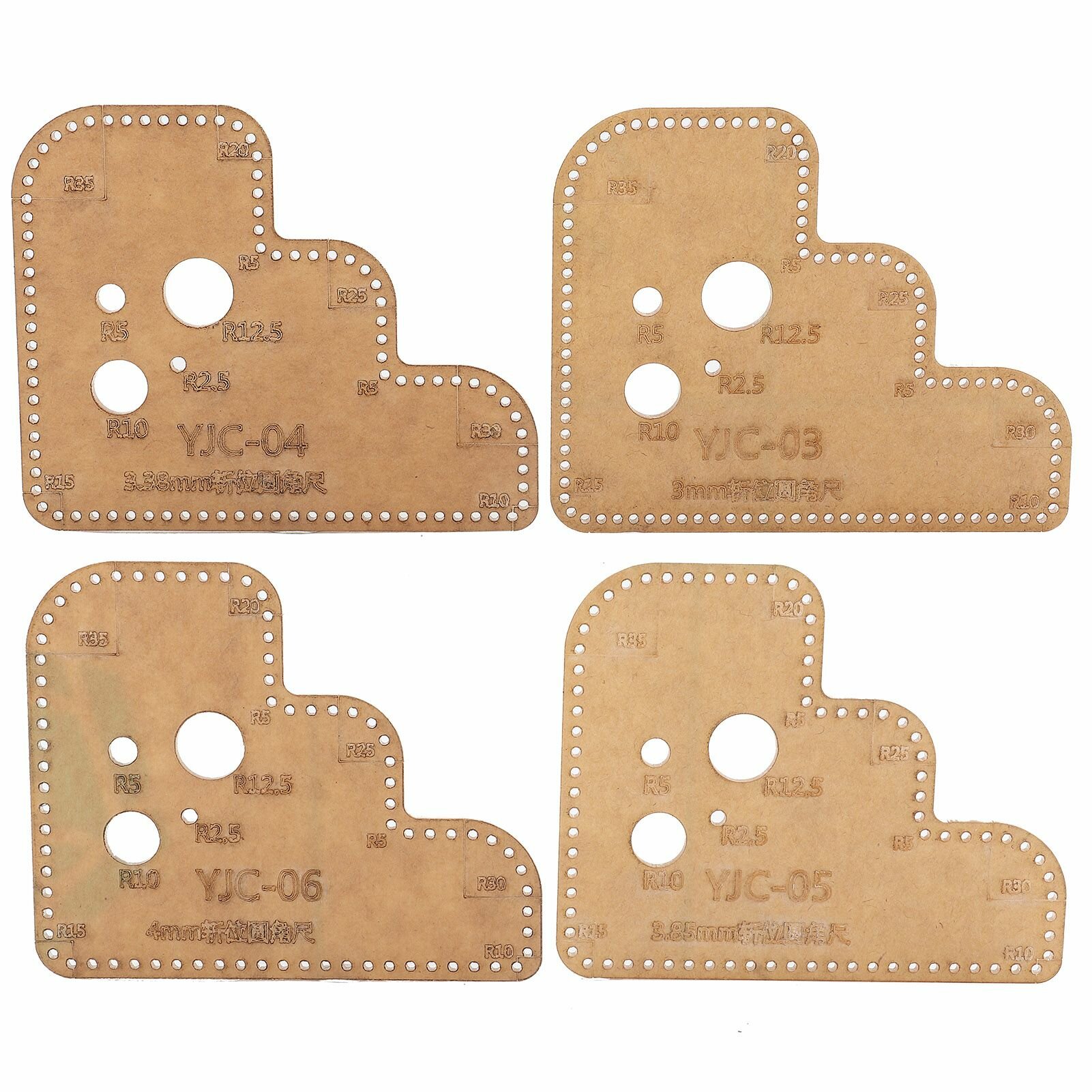 4 шт круг угловой акриловый шаблон DIY кожаное ремесло вспомогательная режущая линейка трафарет