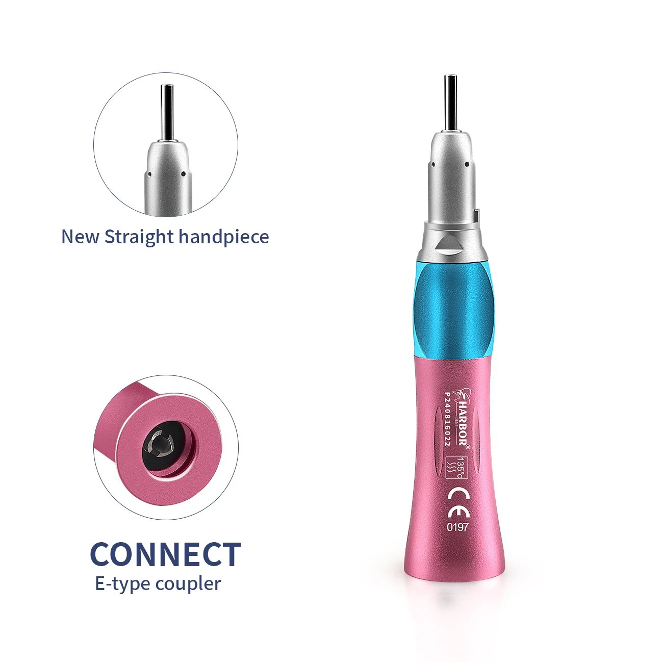 Стоматологический наконечник HARBOR DENT розовый Straight Handpiece