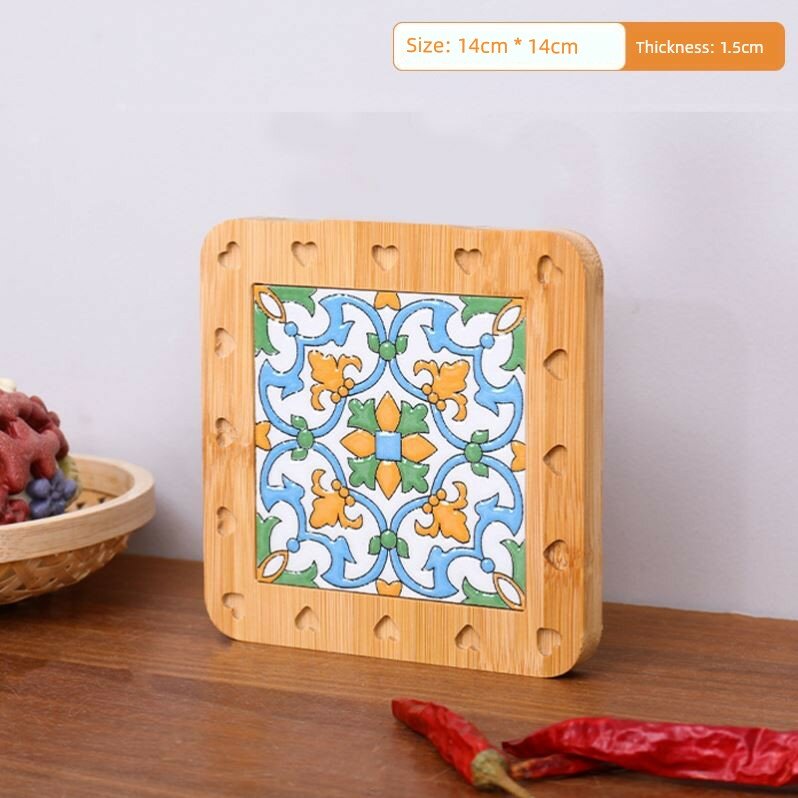 Термоизоляционный коврик для обеденного стола из бамбука, деревянный коврик для стола, коврик из цельного бамбука для