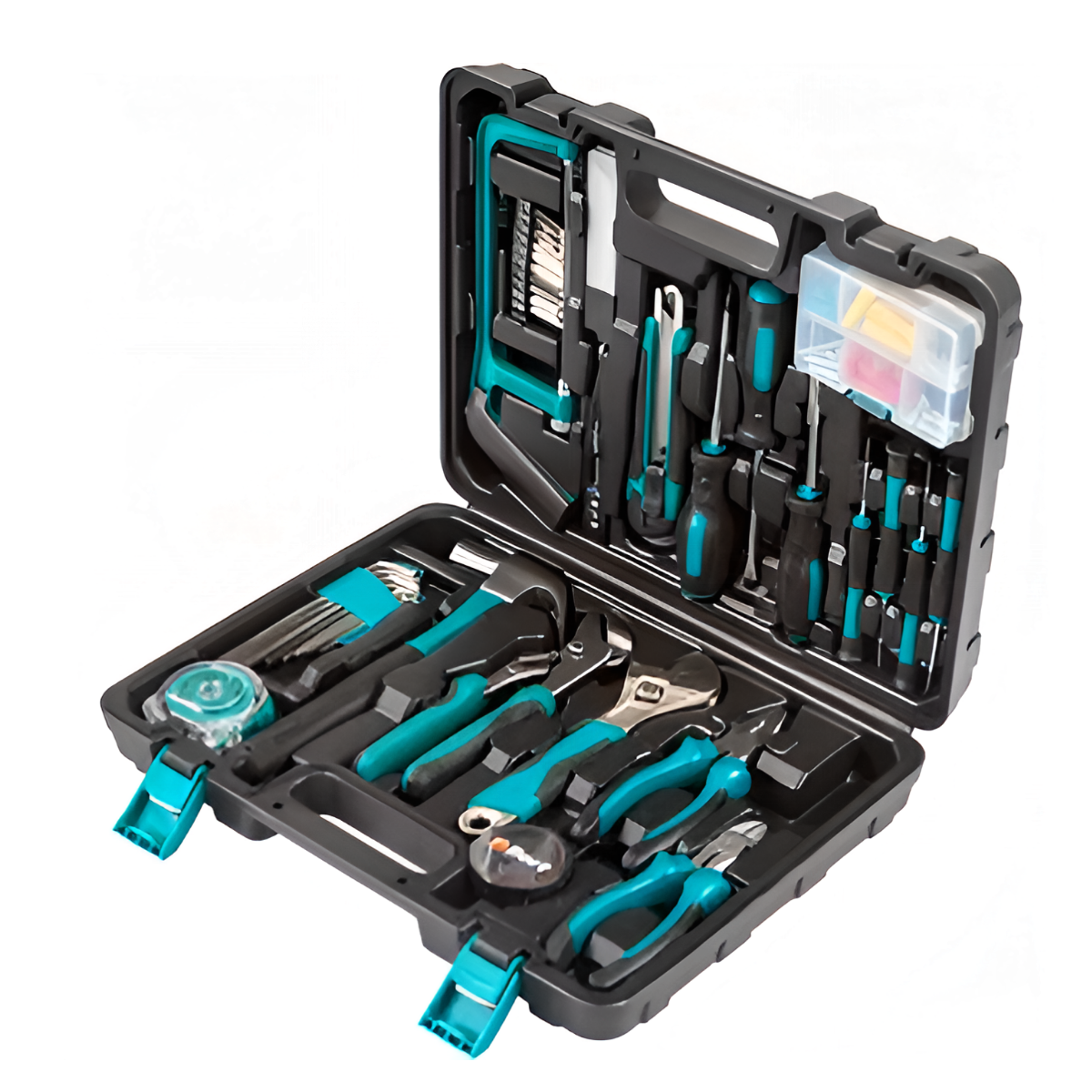 Набор инструментов Bort BTK-100 зеленый/черный, 100 предметов, универсальный,