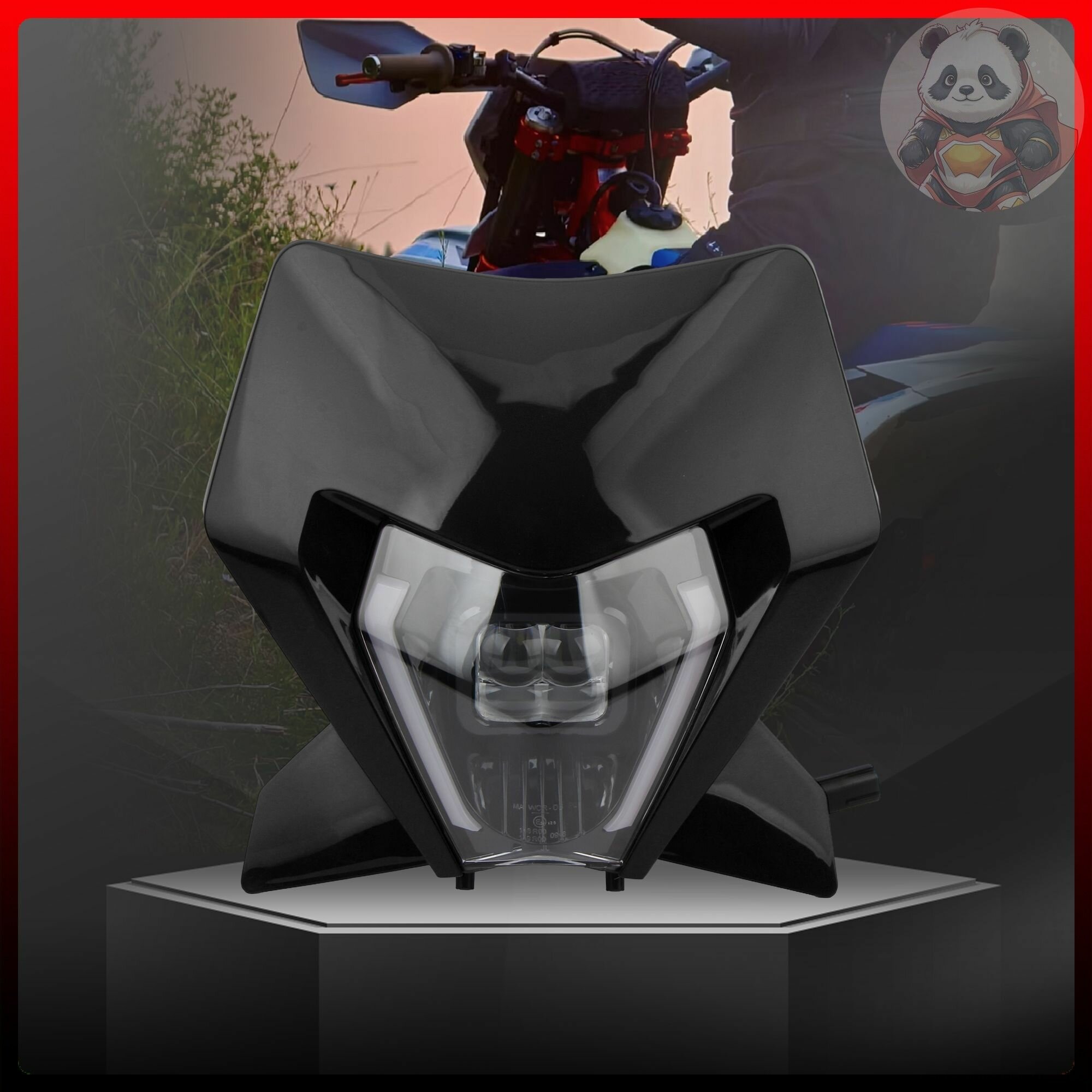 Комплект для переоборудования фар внедорожных мотоциклов KTM 2024 EXC, EXCF и XCW, из одного элемента