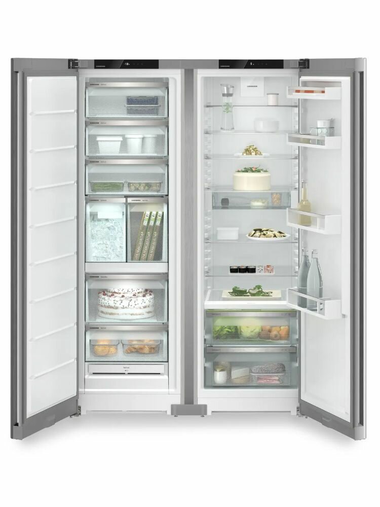 Холодильник Side-by-Side Liebherr XRFsf 5245 Plus (SFNsfd 5247 + SRBsfc 5220), серебристый