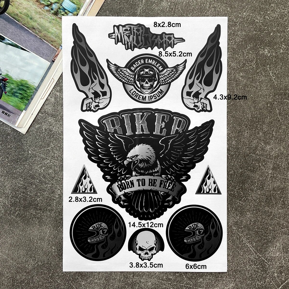 Ретро череп гонщик мотоцикл локомотив наклейки мото тело шлем наклейки аксессуары для Triumph A1