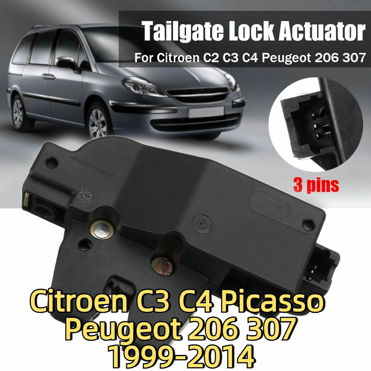 9646091580 Автомобильная задняя дверь центральный привод замка для Citroen C3 C4 Xsara Picasso для Peugeot 206 307 9657614780