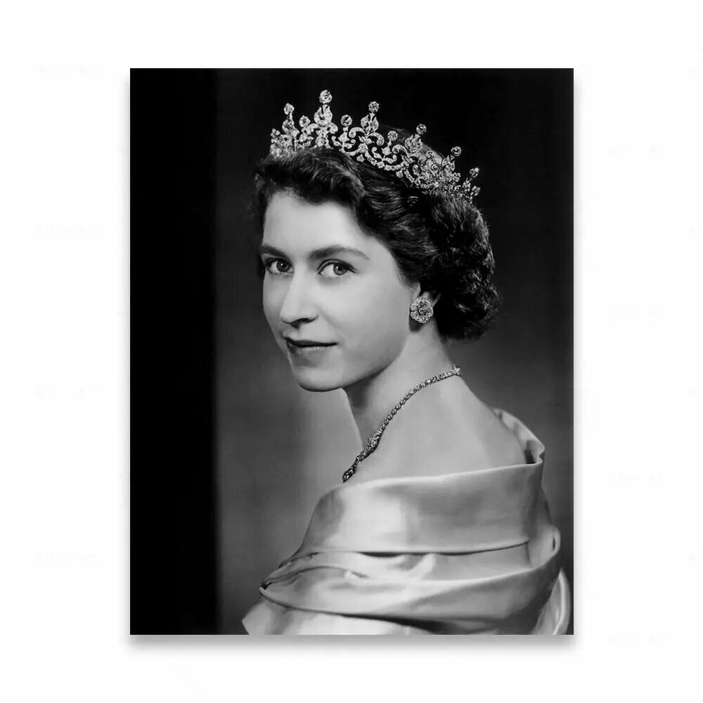 Постер Королева Елизавета II винтажный принт 5, 13x18cm No Frame