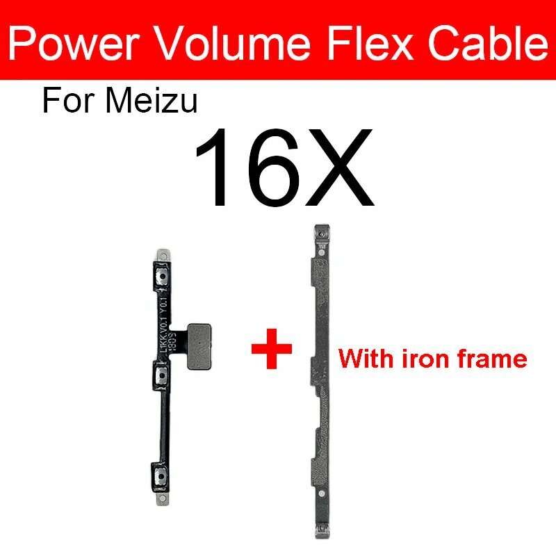 Гибкий кабель регулировки громкости для Meizu 15 16 16T 16S 16X 16XS 16th Plus U10 U20 ON OFF Кнопка включения питания Voulme Flex Ribbon Ремонтные детали