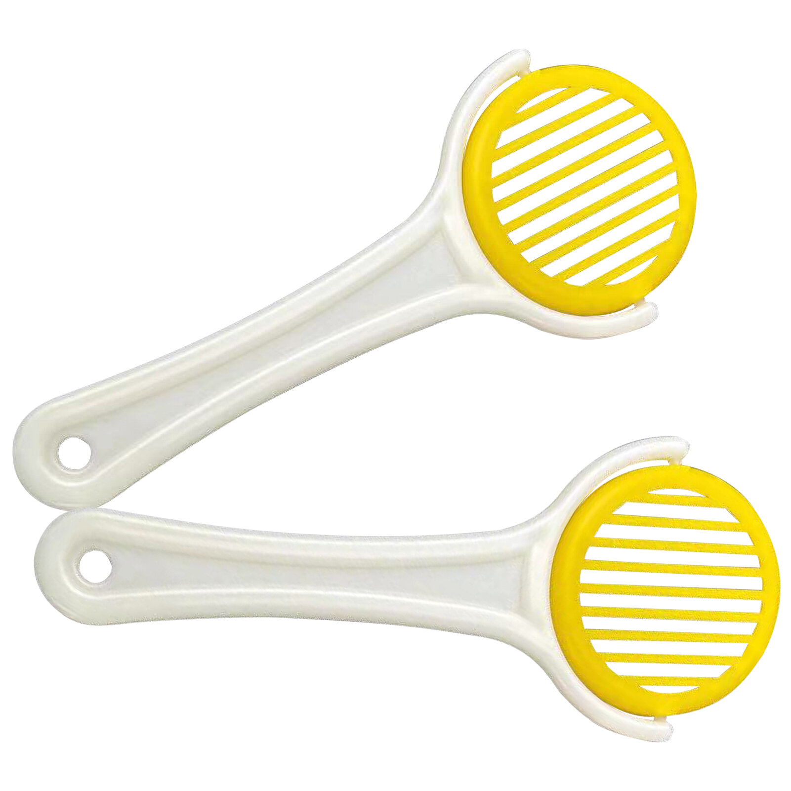 2PCS Ручная клетка для матки пчелинная ловушка инвентарь для пчеловодов инструмент для улья, желтый цвет, пластик, тип 1, размер упаковки 7*6*3см, вес 42г, для пчеловодства, наружное использование