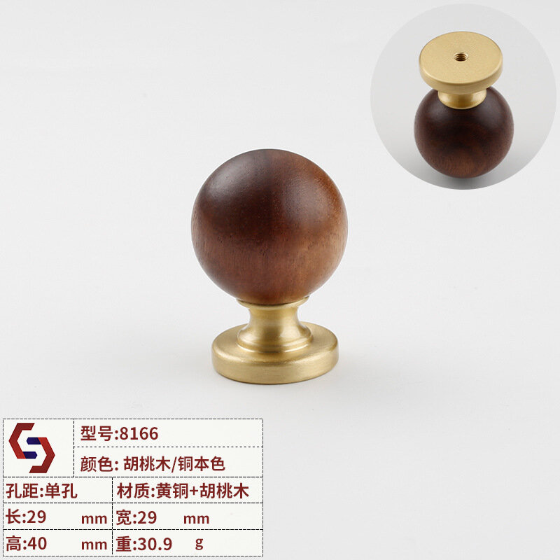 Прямые продажи с фабрики: винтажные латунные ручки для мебели, ретро-ручки для ящиков, ручки для шкафов из орехового дерева