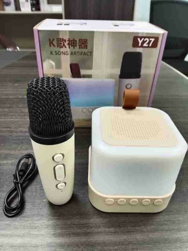 Y27 Кросс-бордерный Bluetooth-динамик Домашний беспроводной караоке-динамик с разделенным микрофоном для пения на улице Перезаряжаемый