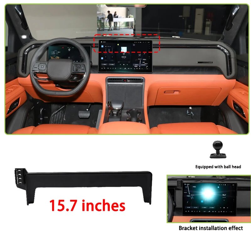Автомобильный навигационный экран, держатель для телефона 15,7 дюйма для Polestones Rox 01, аксессуары 2023 ~ 2025, магнитное гравитационное крепление, поддержка мобильных устройств 15.7 base