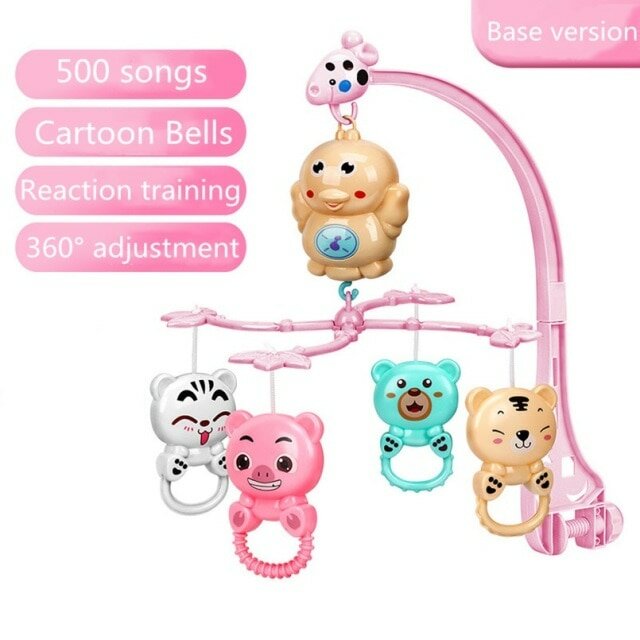 Детская кровать мобильная коляска музыкальные образовательные игрушки кровать колокольница вращающаяся коляска детская кровать проекция детская детская детская игрушка 0 12 месяцев новорожденная детская коляска и мобильная ()