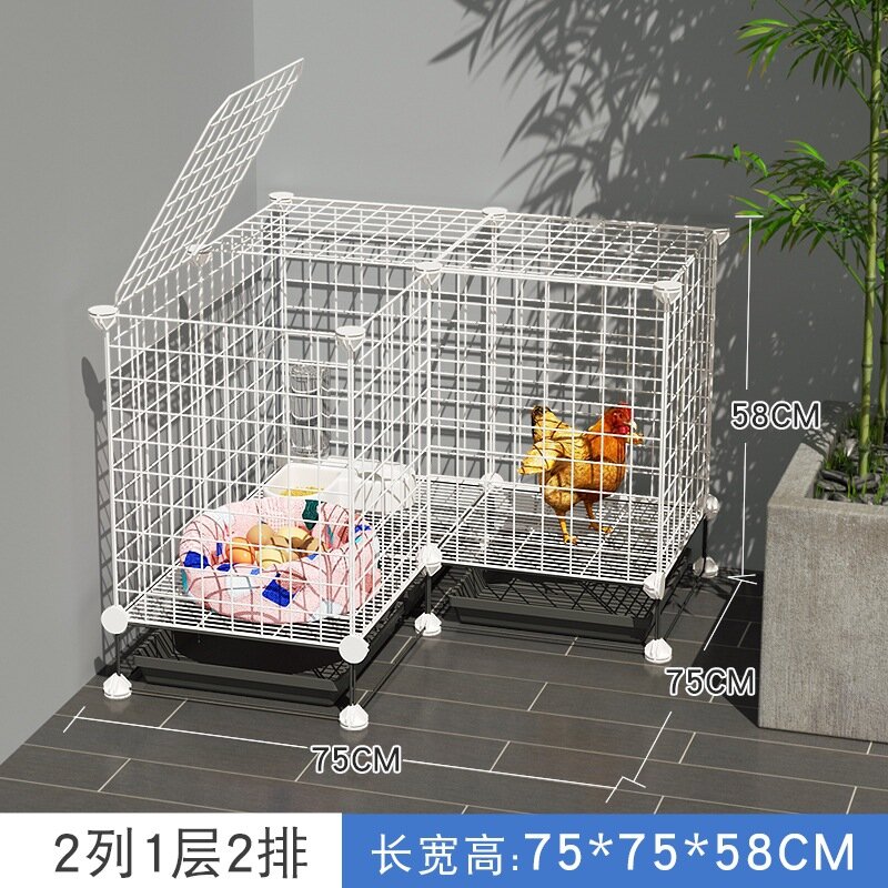 Маленькая клетка для кур и уток для домашнего использования, маленький домашний курятник, курятник с сеткой, собранная клетка для кур на балконе, большого размера