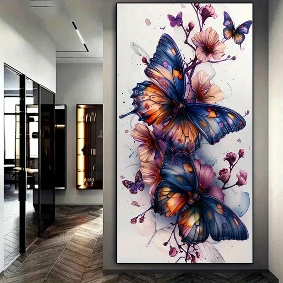 Алмазная живопись ручной работы DIY бабочка, 100x50 см, подходит для украшения стен, подарки алмазная мозаика бабочка 100x50 см для стен подарок