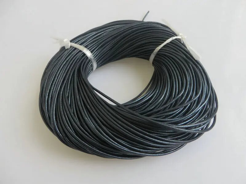Кожаный шнур 2 мм, 10 м, Dark Blue
