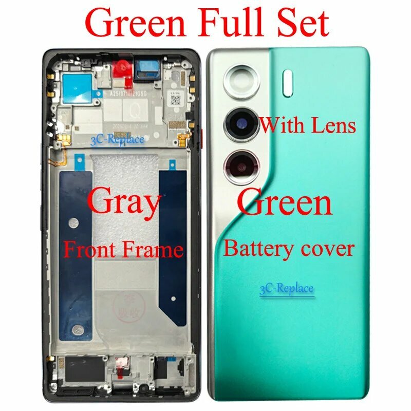 Крышка батареи и рамка для Tecno Camon 40 Pro 5G, Green Full Set