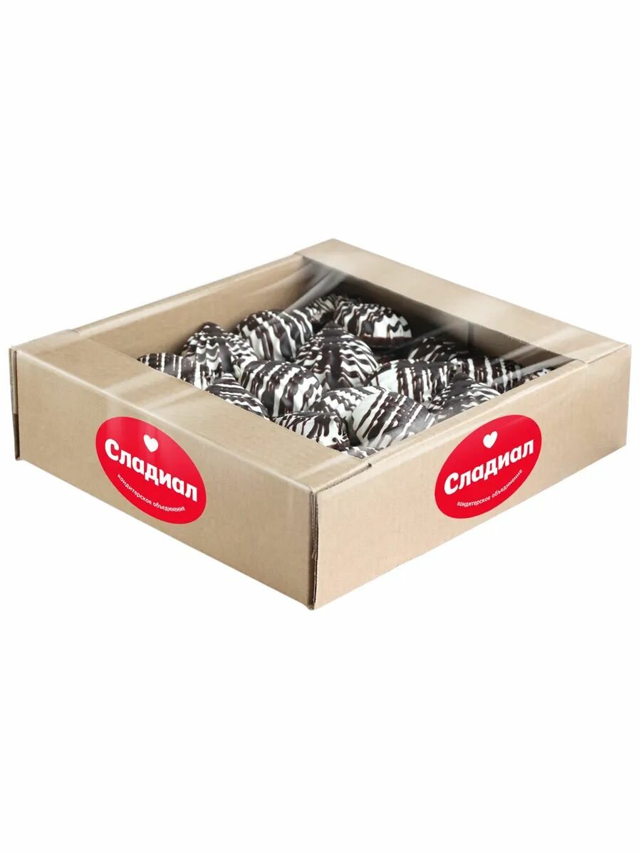 Зефир, декорированный полосками глазури 1000г