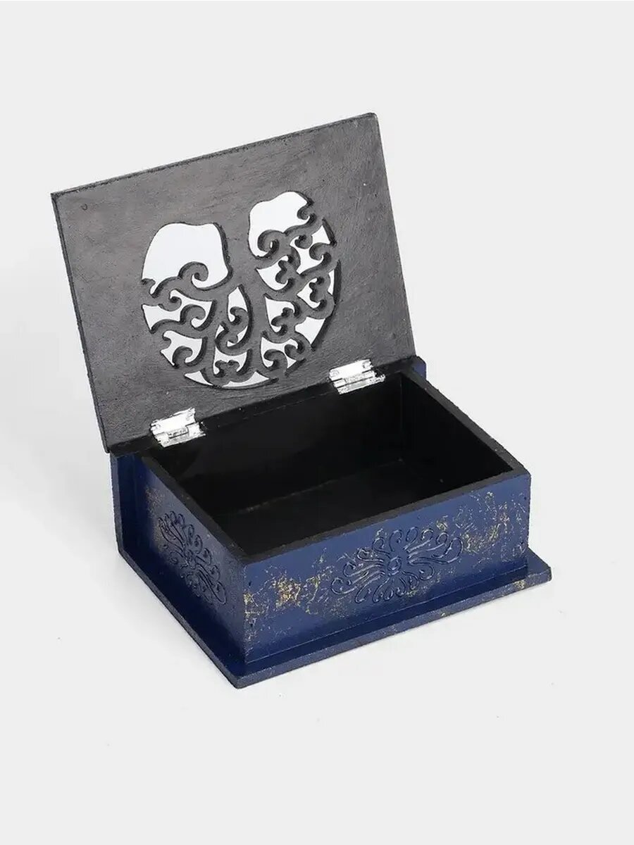 Элегантная синия шкатулка для хранения