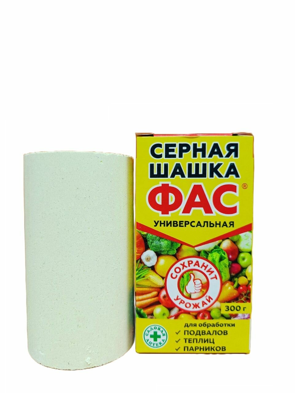Серная шашка Фас универсальная для обработки погребов квадратная 2шт х 300 г