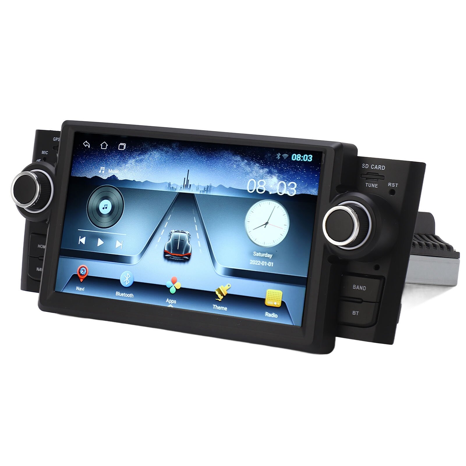 7-дюймовая автомобильная стереосистема GPS-навигация с сенсорным экраном Беспроводная замена Carplay для Fiat Grande Punto Linea 2007-2012 гг.