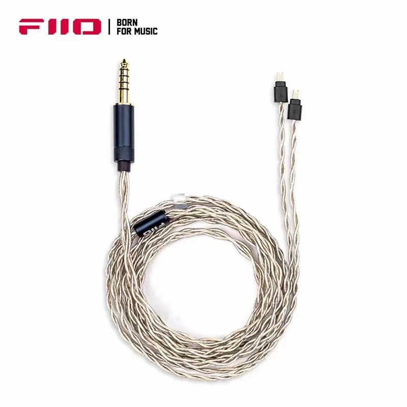 FIIO Медь с серебряным покрытием LS-4.4B, Сбалансированный кабель для обновления наушников, FF1 универсальный, от 0,78 мм до 4,4 мм