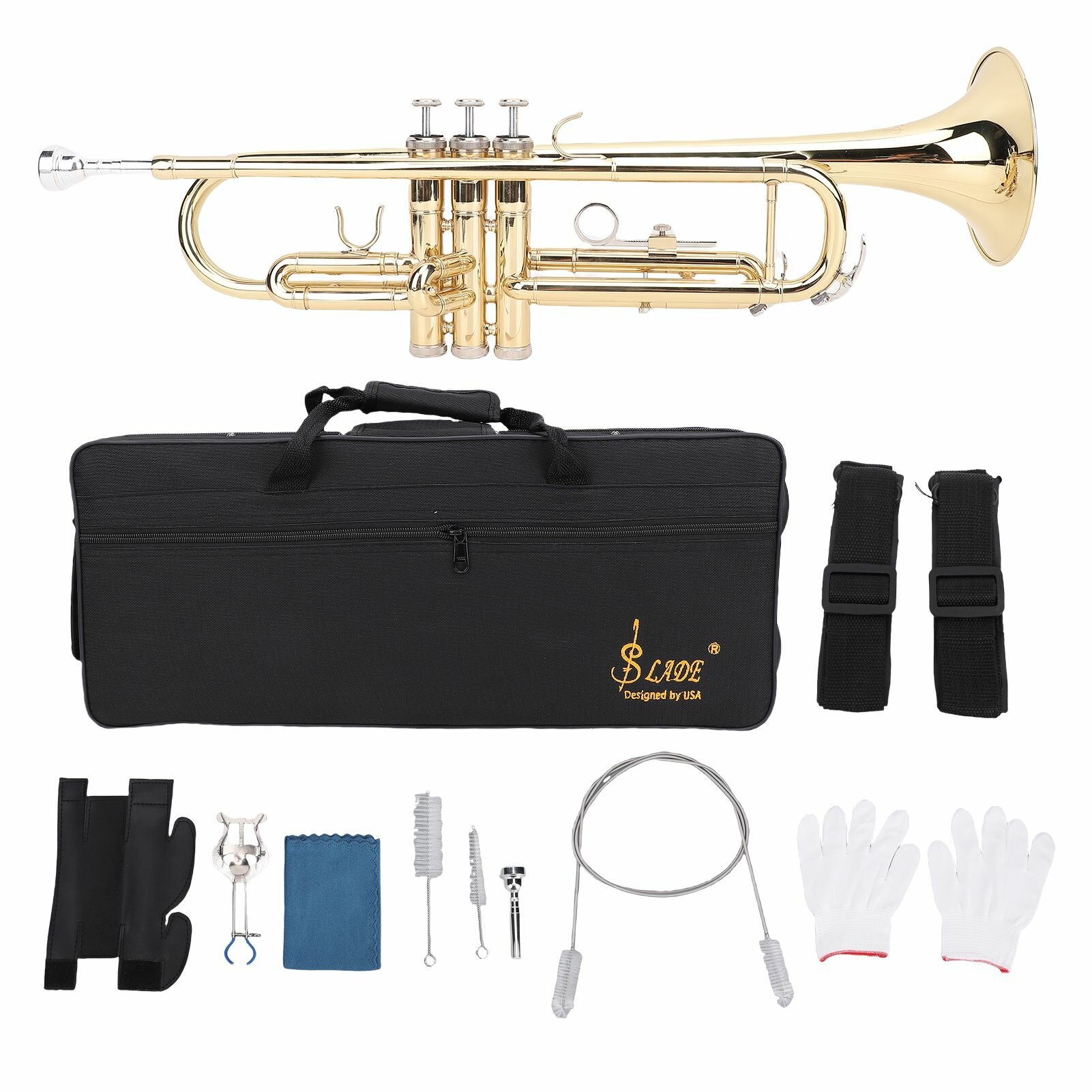 Духовой западный музыкальный инструмент труба, си-бемоль, подходит для начинающих или продвинутых студентов