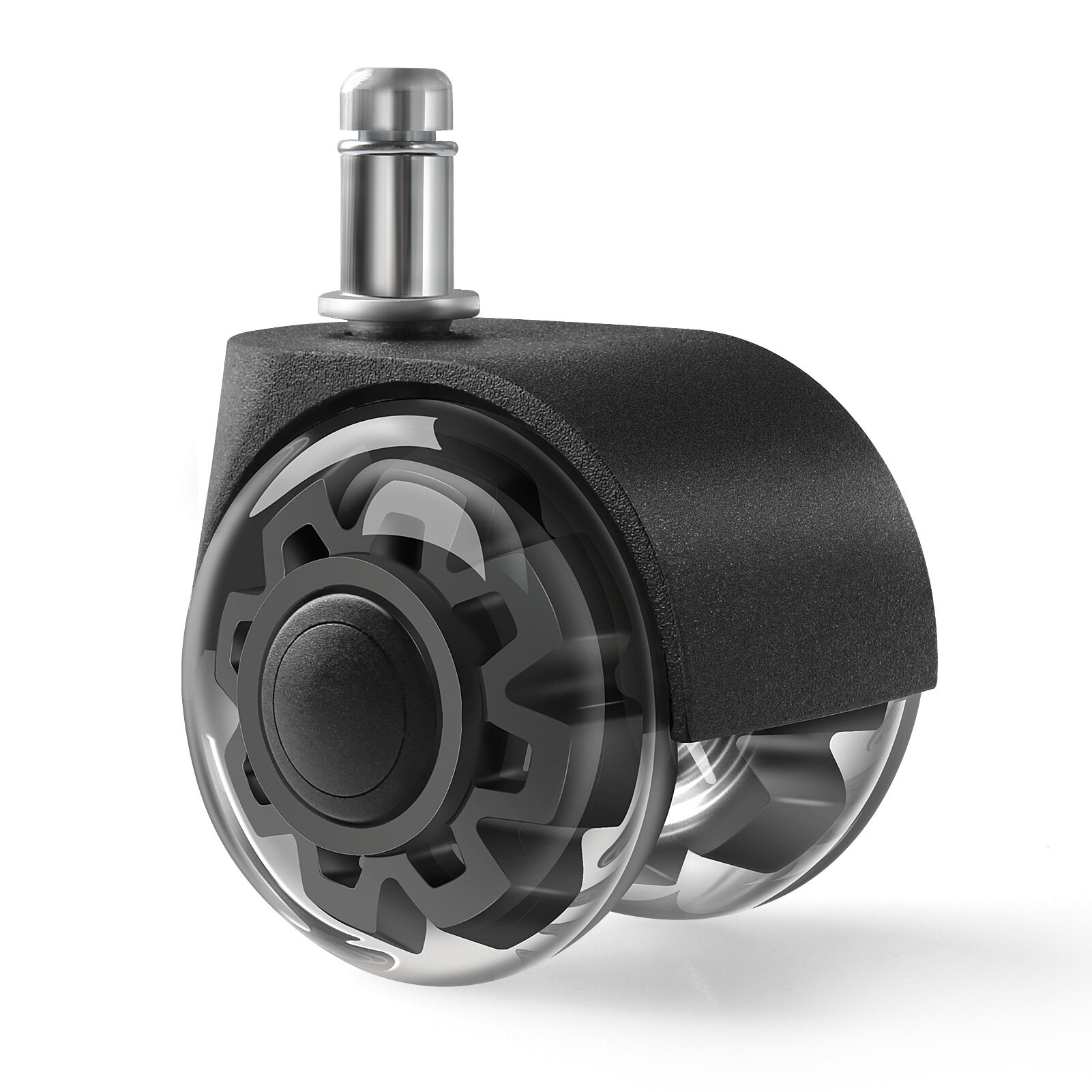 Прозрачные двойные колеса для игрового кресла 2inch года, офисное кресло, универсальные колеса, ролики с защелкой, бесшумные колеса, популярный товар для кросс-граничной торговли