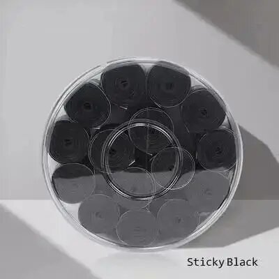Липкие теннисные рукоятки Sticky Black, черные, 60 шт.