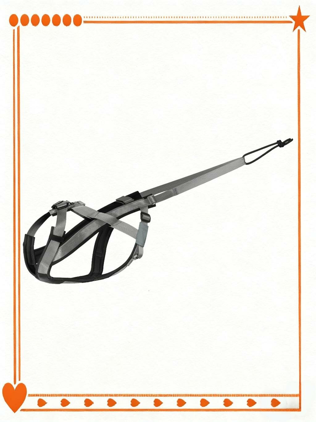 Шлейка для вытаскивания груза и тренировки собак, Серый