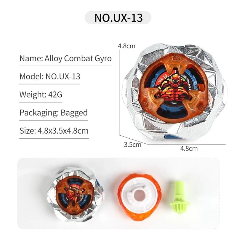 Металлические гироскопические волчки Flame-Solong4u UX Оранжевый, Flame-UX-13