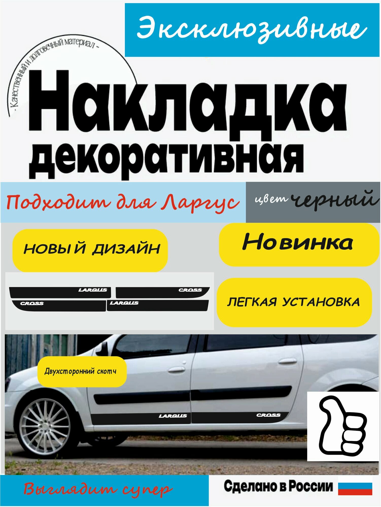 Накладки дверей ларгус