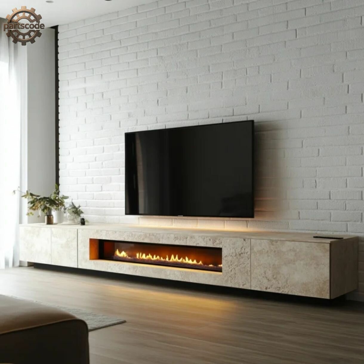 Тумба с камином art2