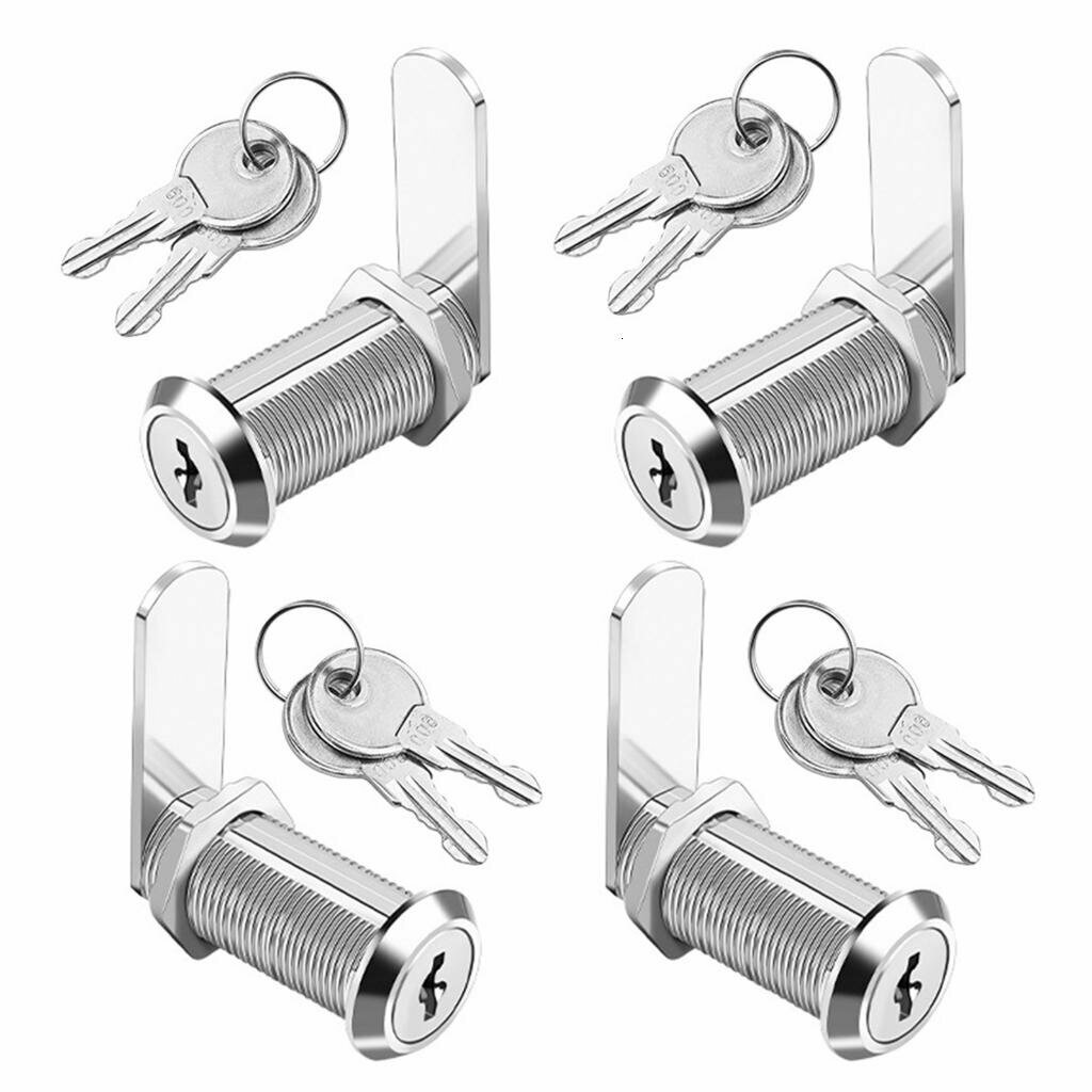 Набор из 4 замков для почтового ящика, шкафа и ящиков, Одиночное отверстие 35 мм