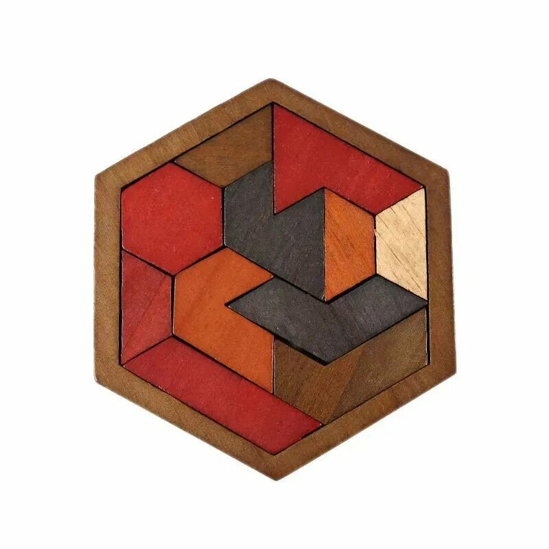 Шестиугольная деревянная доска для пазлов IQ Тизер мозга, компактный столик-органайзер для головоломок и настольных игр, удобная подставка под кубик Рубика и логические игрушки